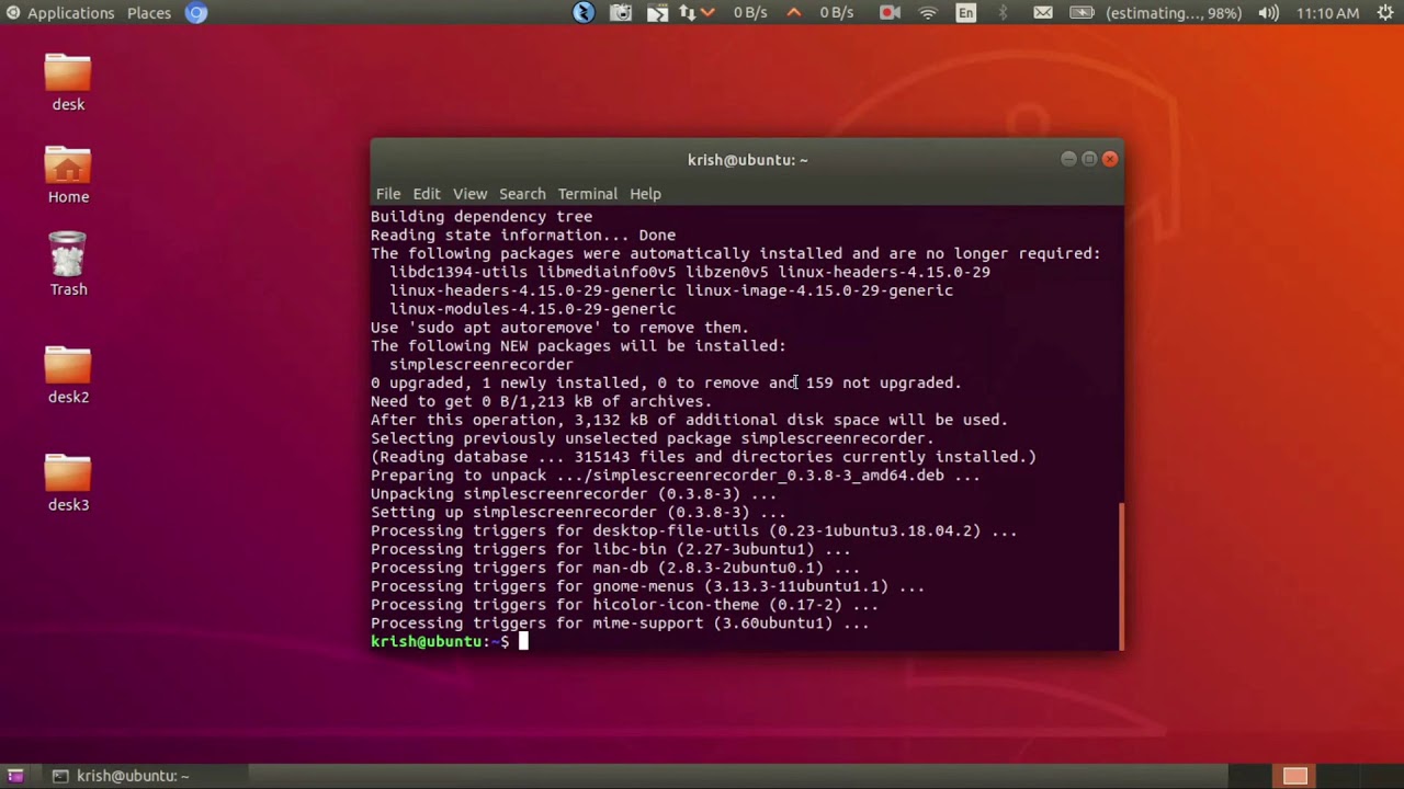 How to install SimpleScreenRecorder on linux Ubuntu 18.04