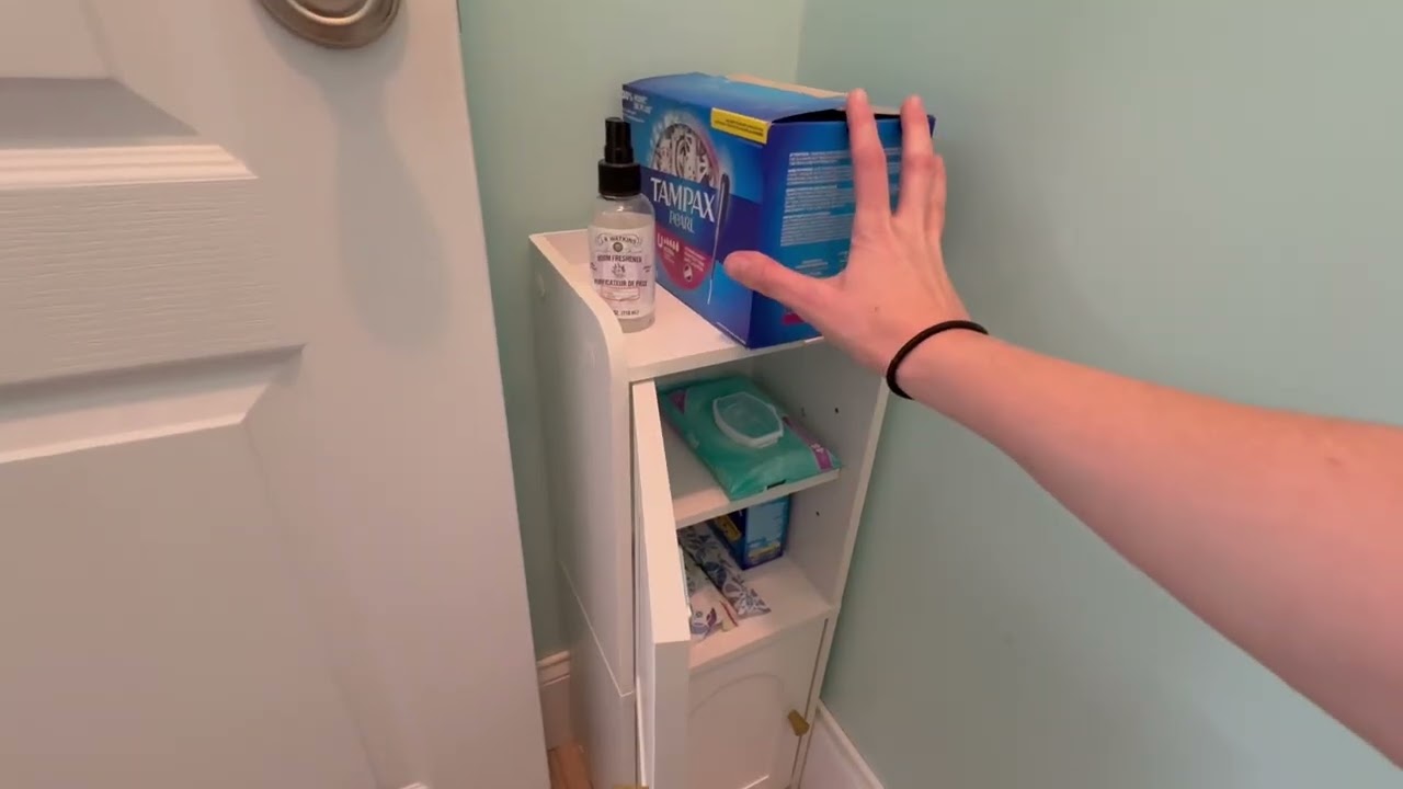 Review of the Hzuaneri Bathroom Storage Cabinet, Corner Floor Cabinet with 2 Doors, Adjustable Shelf