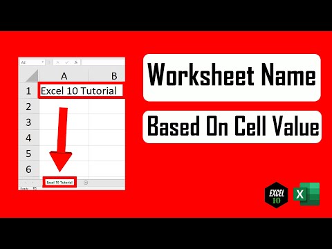 How to Change Worksheet Name Based on Cell Value