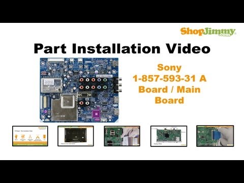Sony 1-857-593-31 A Boards / Main Boards Replacement Guide for Sony LCD TV Repair