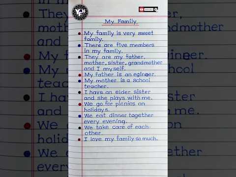 My family essay | 10 lines on my family | 10 lines essay on my family | #myfamilyessay