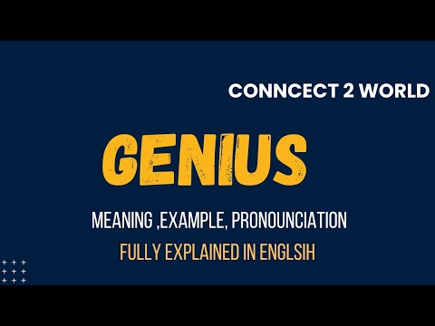 What Does genius Means || Meanings And Definitions With genius in ENGLISH