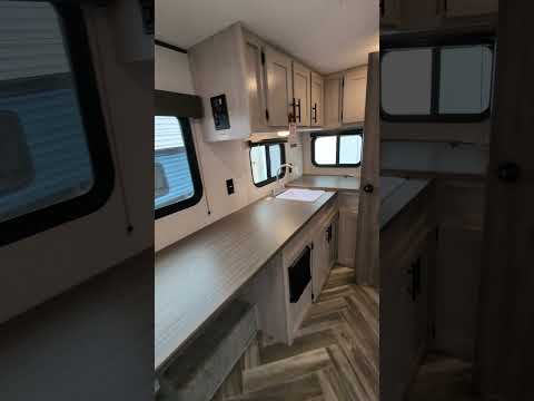 Flythrough of our new and revised 2025 Zinger 18RK Rear Kitchen Travel Trailer Camper