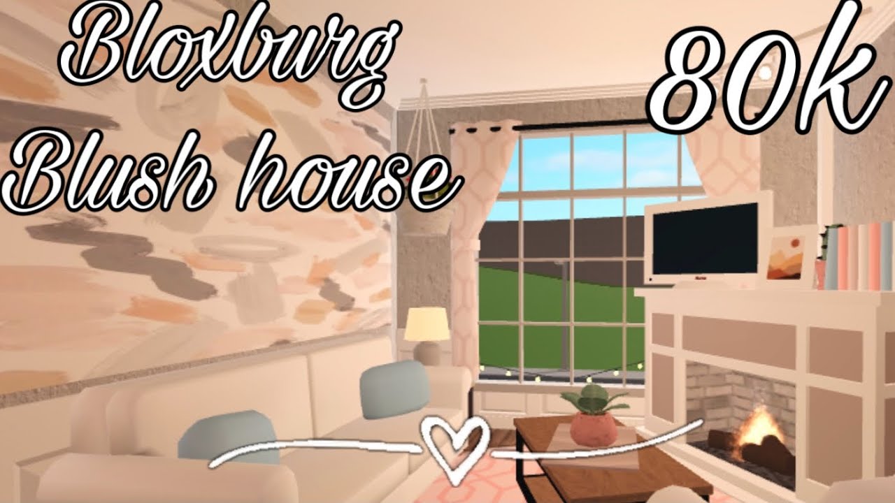 Aesthetic Blush House || Bloxburg Speedbuild || 80k