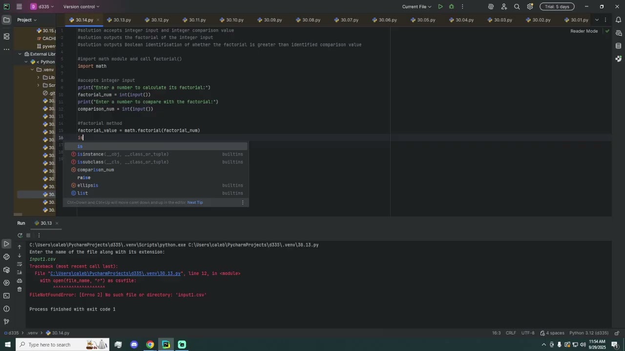 D335: Introduction to Programming in Python practice test 2- practice lab 14 or 30.14