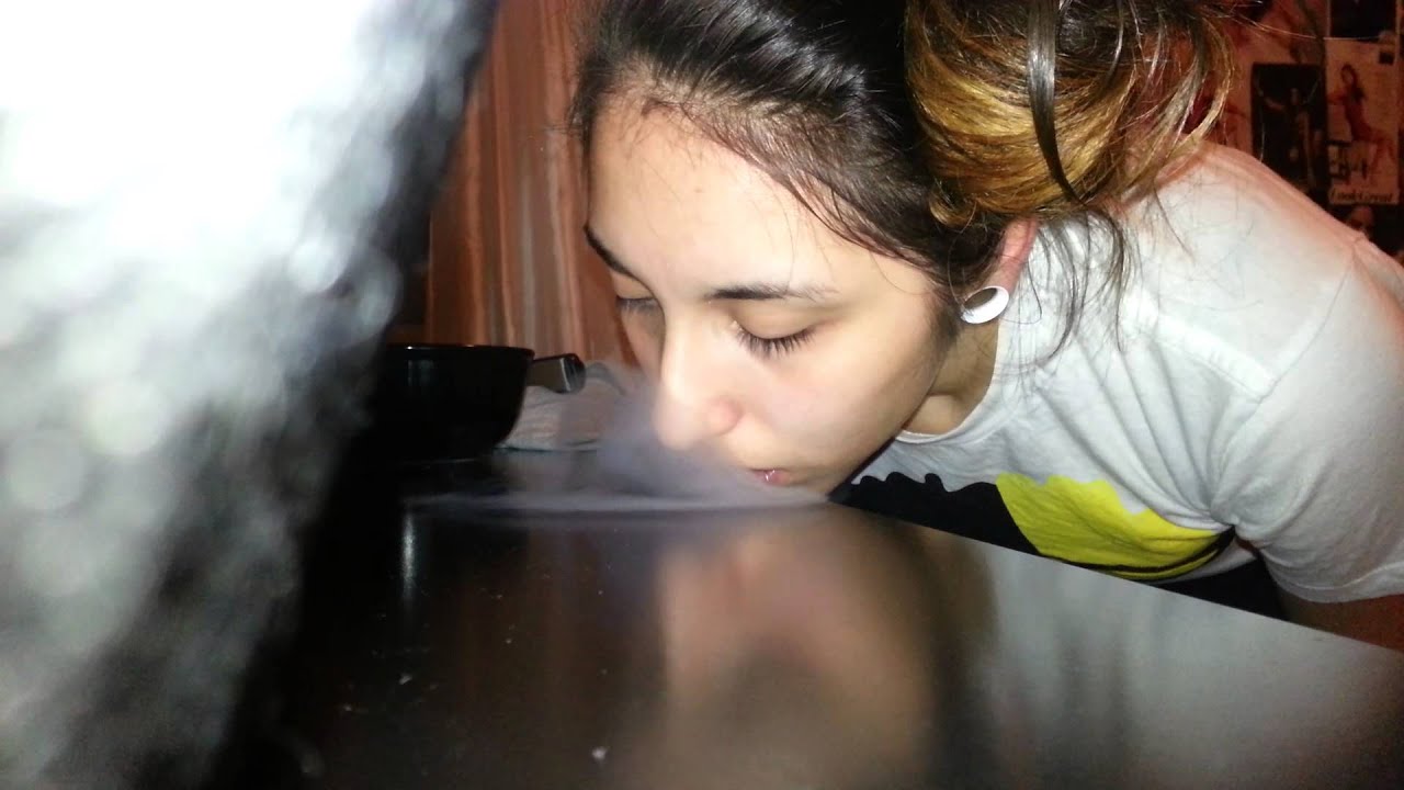 Smoke trick on table.