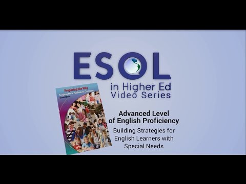 Advanced Level of English Proficiency - Building Strategies for ELs with Special Needs