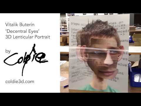 Vitalik Buterin - Decentral Eyes 3D Lenticular Portrait