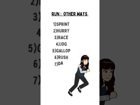 DIFFERENT WORDS TO DESCRIBE RUN #english #ielts #vocabulary