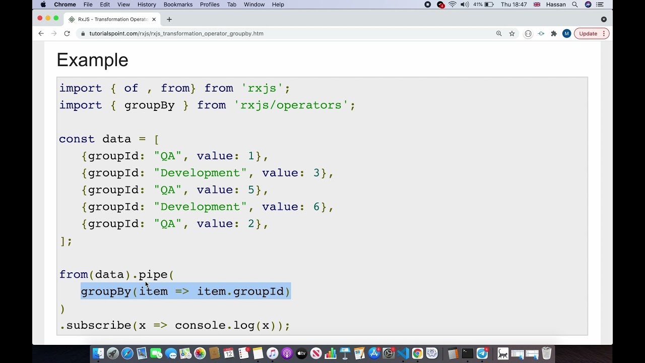 RXJS Operators Tutorial - The GroupBy Operator - Essential RXJS Operators - RXJS tutorial