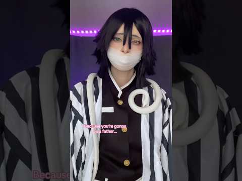 Mitsuri telling Obanai she‘s pregnant #demonslayer #iguro #obanai #cosplay #mitsuri #kanroji #kny