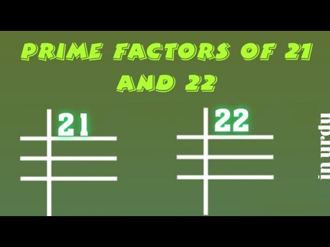 Prime Factors of 21 and 22 - Prime Factorization