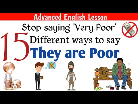 Stop saying 'Very poor'| 15 Different ways to say 'They are poor'| LTS English