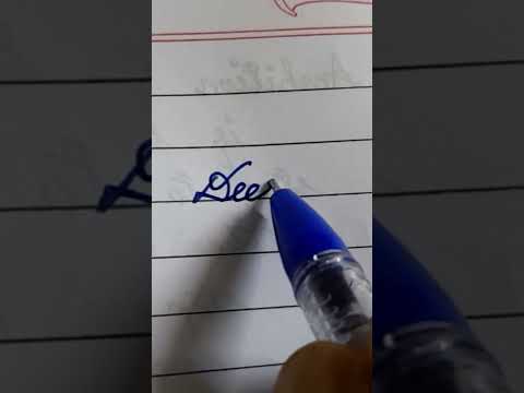 How to write Deep in english cursive writing #moshitimes #satisfying #english