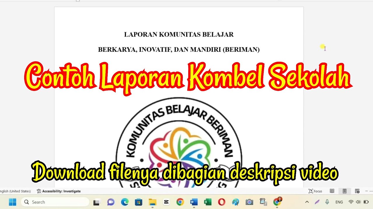 Contoh Laporan Komunitas Belajar Sekolah #kombelsekolah #kurikulummerdeka