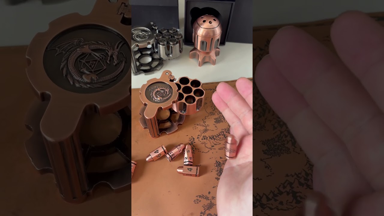 Revolver Bullet Dice Set #dnd #dice #dnddice #dnd5e