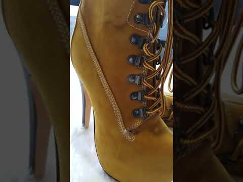 ONLYMAKER WOMEN'S BROWN ALMOND TOE PLATFORM LACE UP HIGH SLIM HEEL ANKLE BOOTS