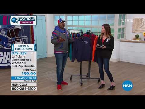 Officially Licensed NFL Women's FullZip Hoodie by Glll