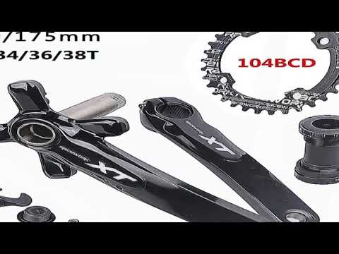 RACEWORK XT MTB Bicycle Crankset 104BCD Mountain Bike Crank 170mm 175mm Hollowtech Integra