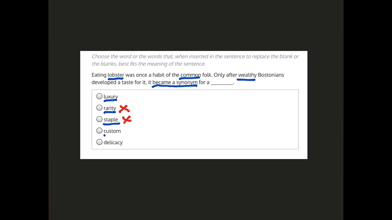Sentence Completion Practice Question 1.5