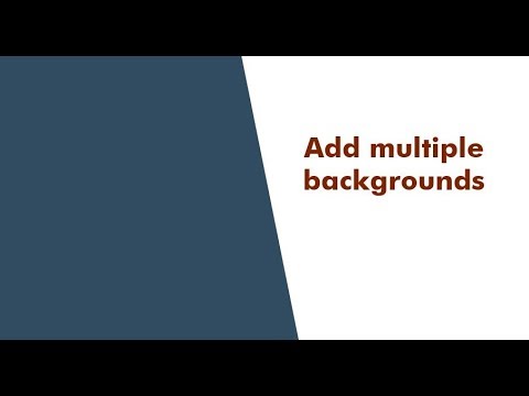 How to add multiple background images on the web page.