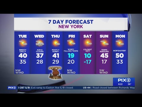 Rain, snow shower chance, then clear skies for NY, NJ