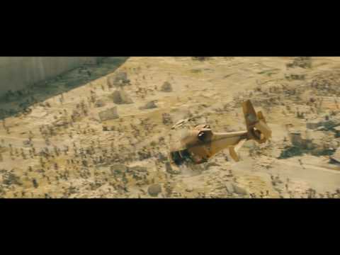 World War Z (2013) -  All zombie waves - Only Action [1080p]
