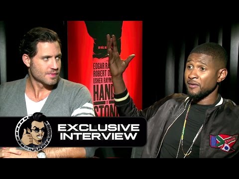 Edgar Ramirez & Usher Raymond Exclusive HANDS OF STONE Interview (JoBlo.com)