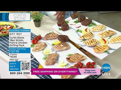 Curtis Stone 18piece Sirloin, Pork and Chicken Grilling ...