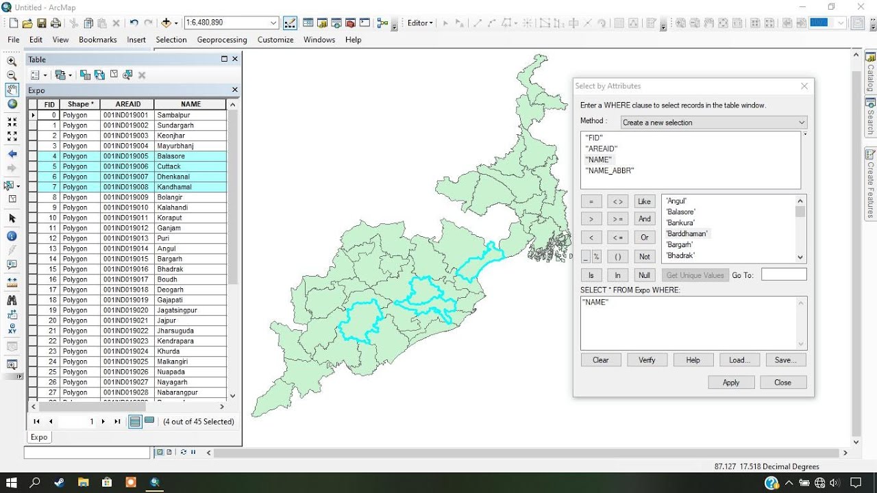 Select Features by attribute in ArcMap - ArcGIS for Beginners