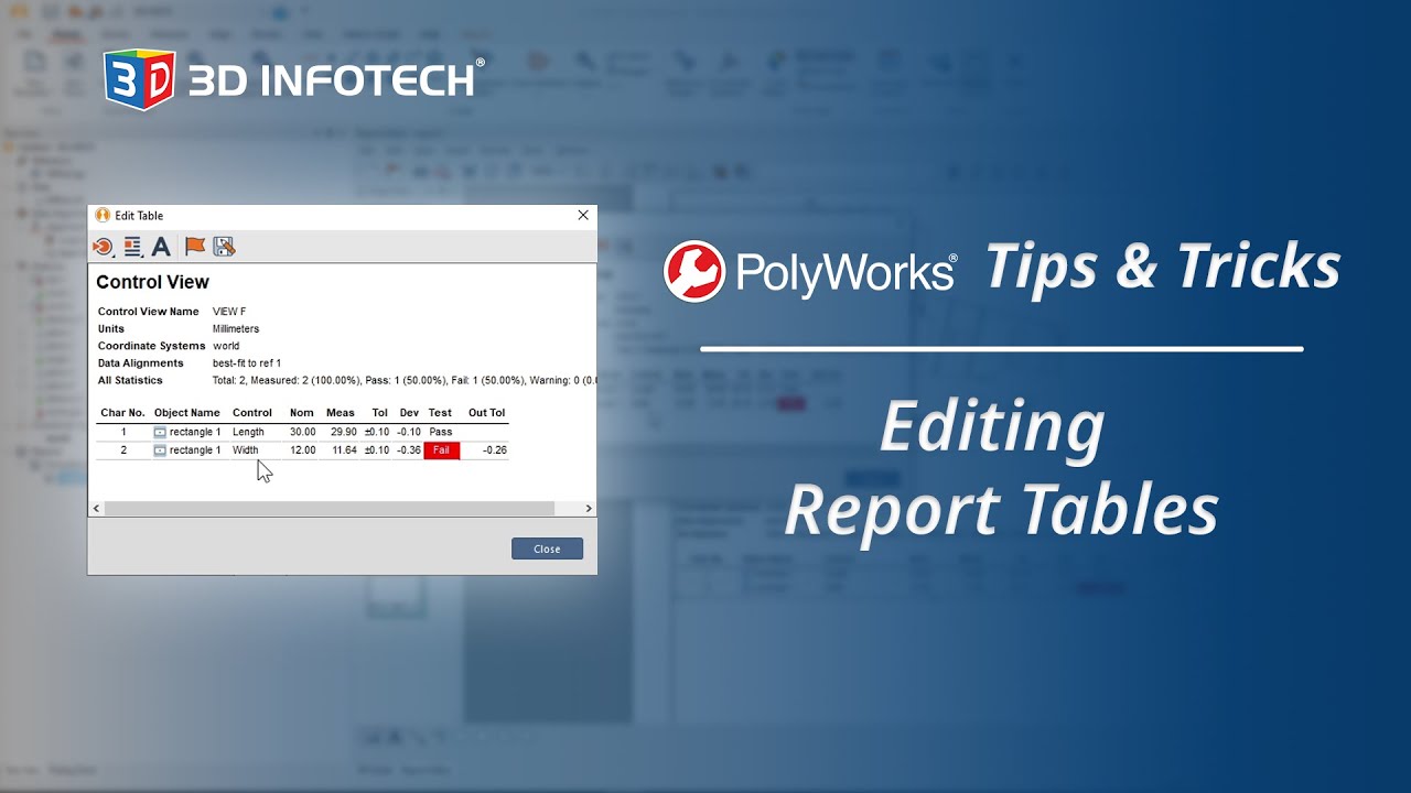 Editing Report Tables | PolyWorks Tips & Tricks