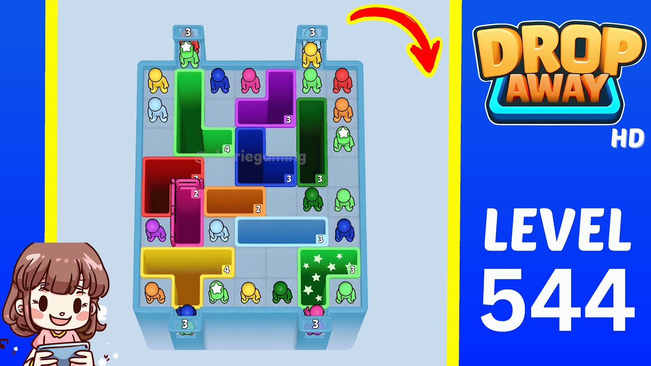 Drop Away Level 544 Solution Walkthrough