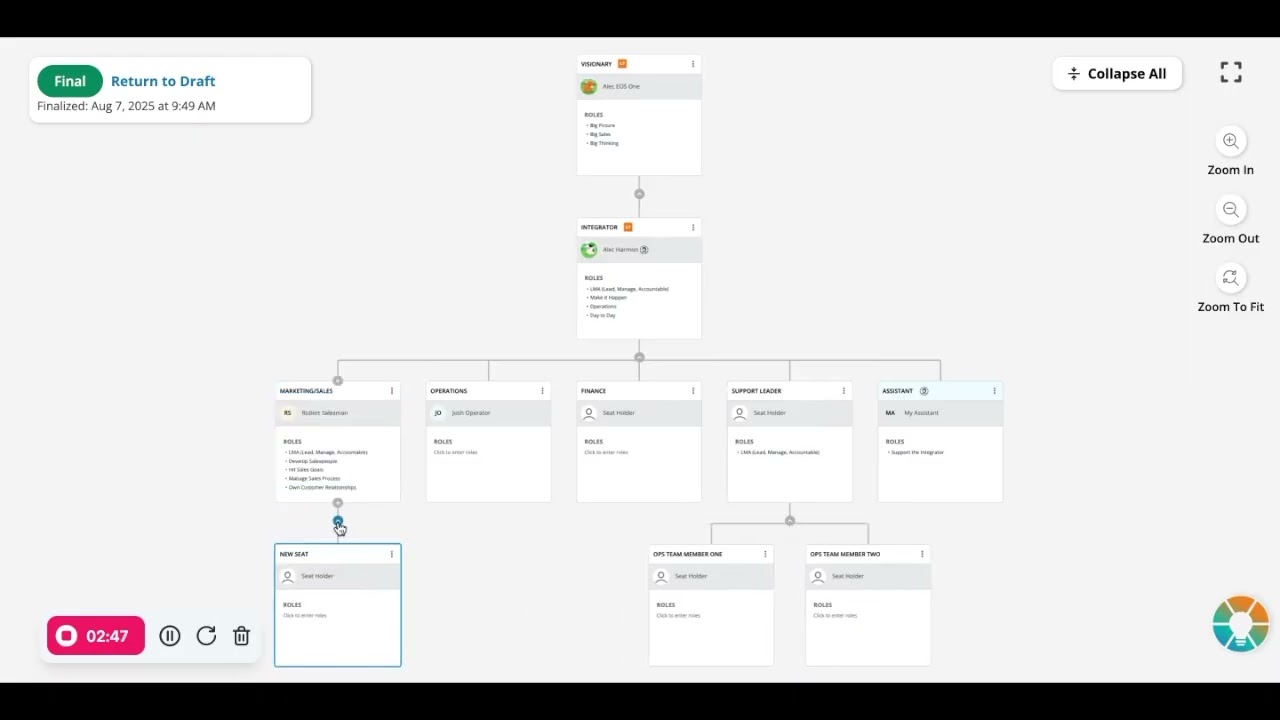 How to Build Your Accountability Chart in EOS one | Step-by-Step Tutorial