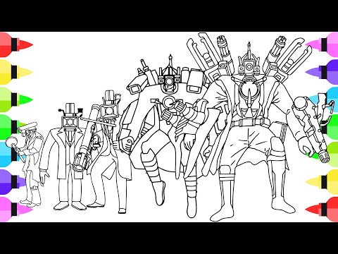 EVOLUTION OF TITAN CAMERAMAN Boss/ New coloring pages Skibidi toilet characters/NCS Music #L140