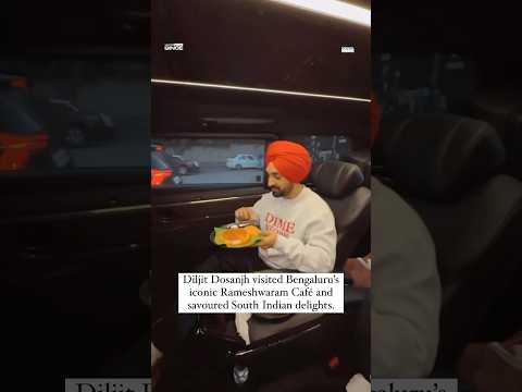 Diljit Dosanjh ate at iconic Rameshwaram Cafe, soaking in the local flavour. #diljitdosanjh #shorts