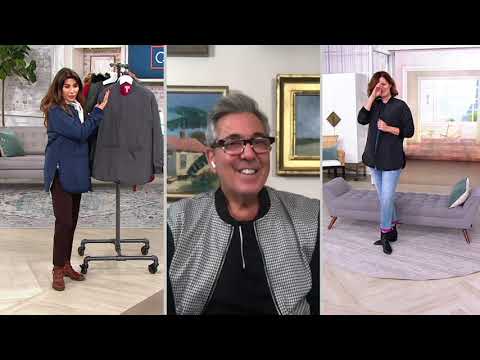 LOGO by Lori Goldstein Bomber Jacket with Quilted Lining on QVC