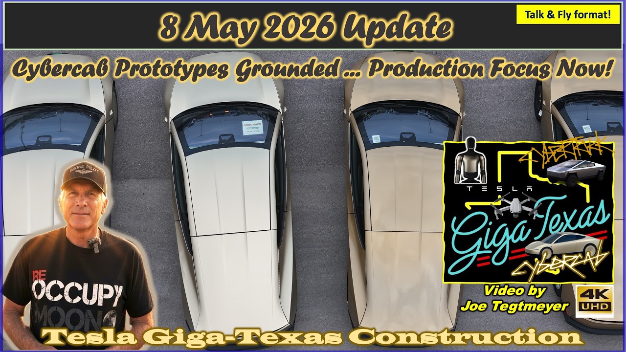 New Model Y Colors, Superchargers & AT Chip Fab! 8 May 2026 Giga Texas Construction Update (8:35AM)