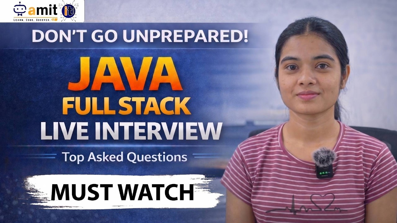Java Full Stack mock Interview Questions 2026 | Live Mock Interview #3