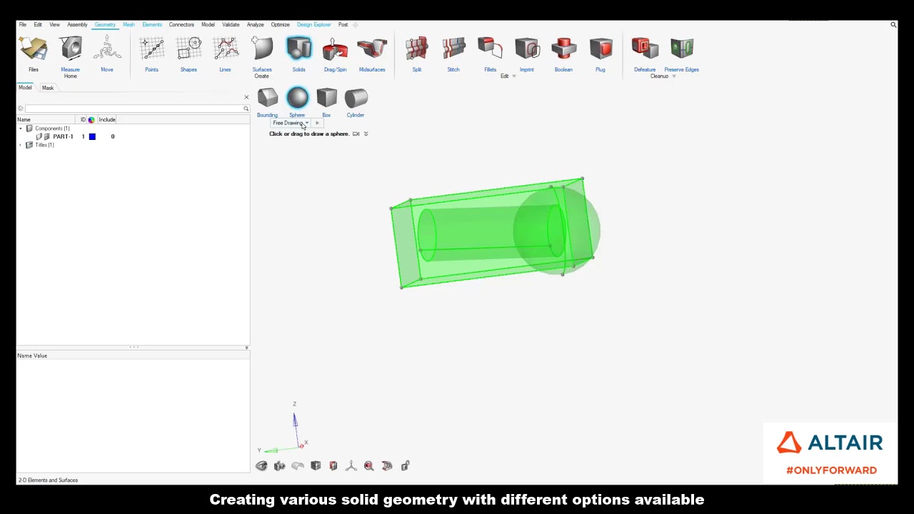 Learn HyperWorks  Interface - Geometry Solids