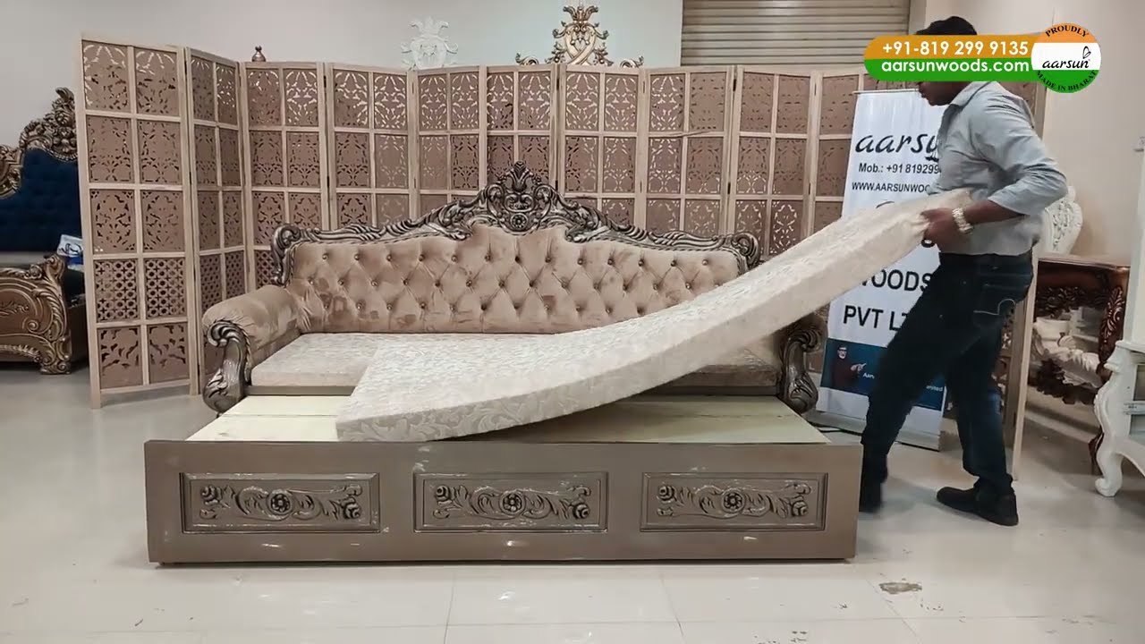 Sofa Come Bed in Unique Color & Shine - Space Saving Solutions by Aarsun