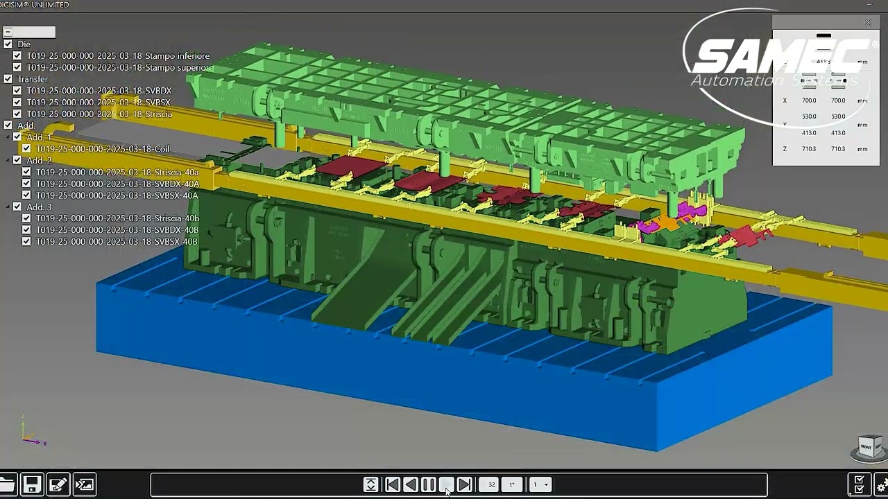 TRANSFER PRESS TOOLING 4 TURNING UNITS