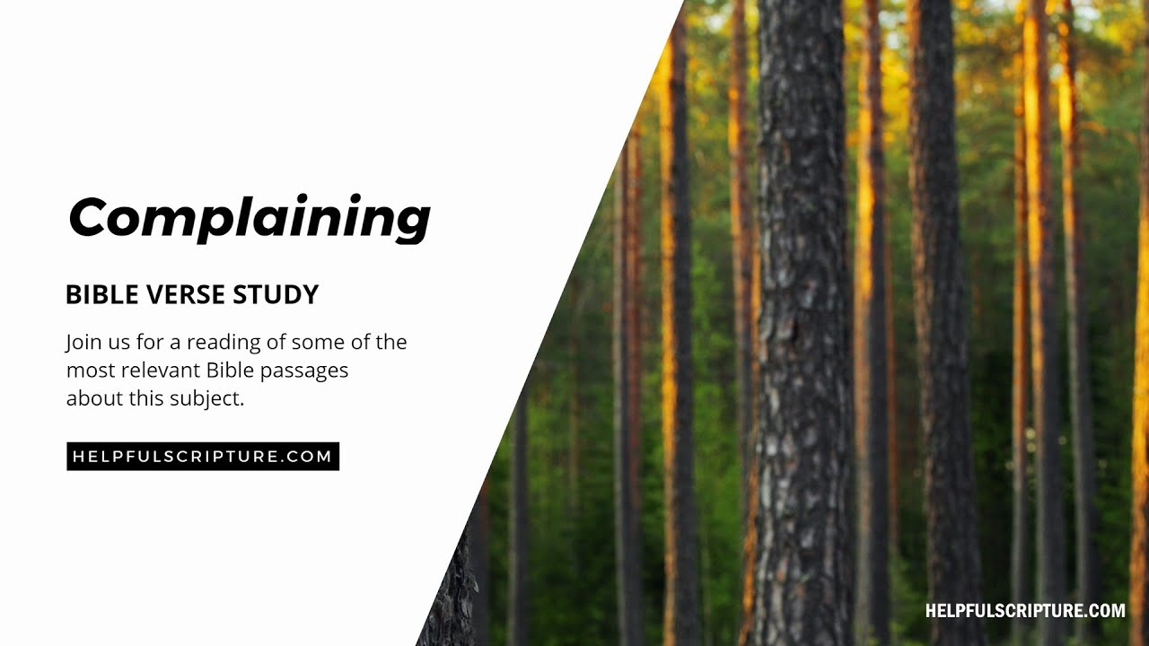 Bible Verses About Complaining