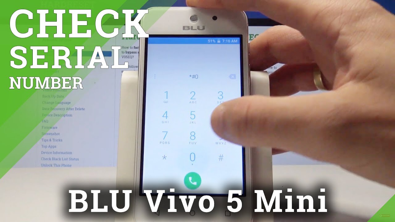 How to Check Out IMEI Number in BLU Vivo 5 Mini - Check Serial Number