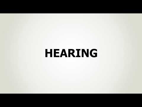 How to Pronounce Hearing