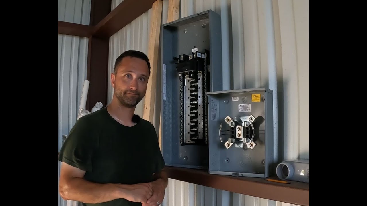 Installing our Meter Box and Breaker Panel