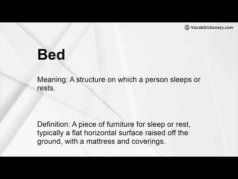Bed Meaning