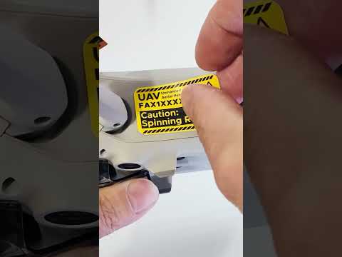 Drone ID Stickers with Caution #drone #dji #mini3pro #dronebatteries #dronevideo #aerialphotography