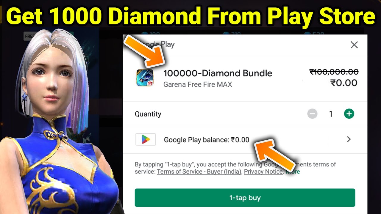 How to Get 1000 Rupees Google Play Redeem Code From Google Play Store - Garena free fire