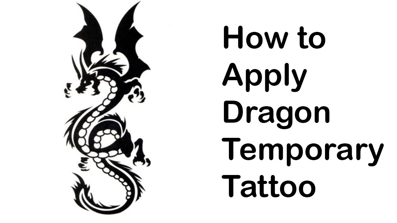 How to stick on the  Dragon Temporary Tattoo  Body Art Reviews