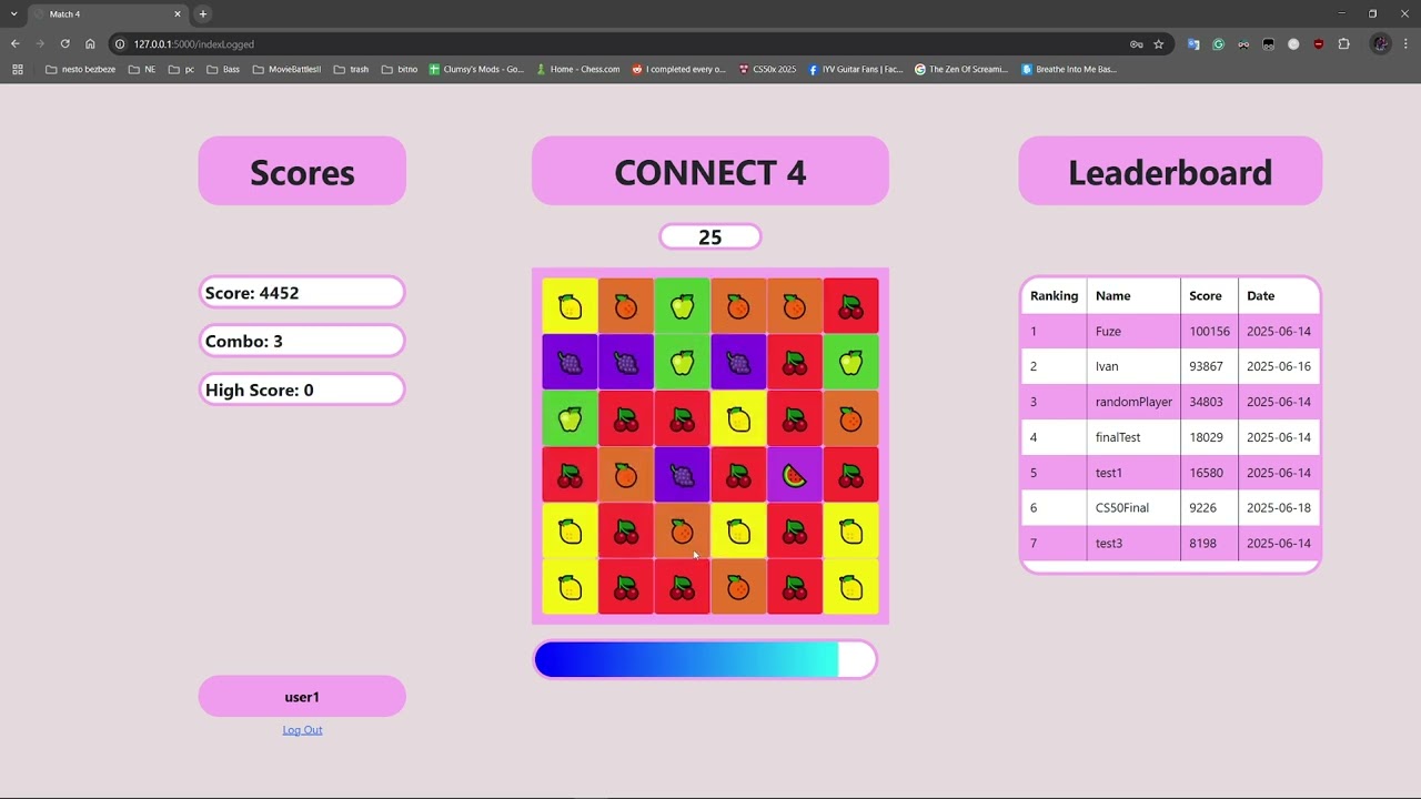 CS50 Final Project: Match 4